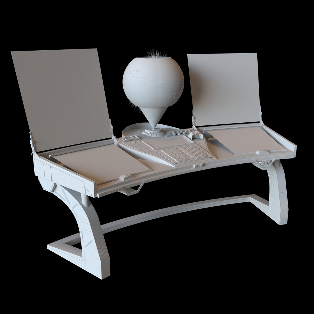 sci fi command panel 3d max