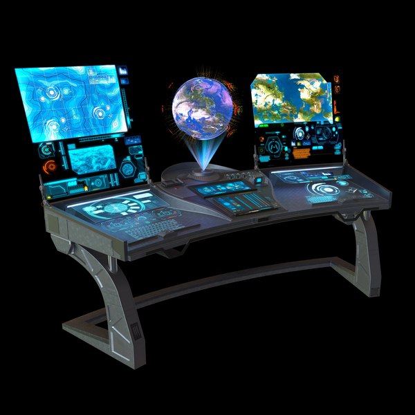 sci fi command panel 3d max