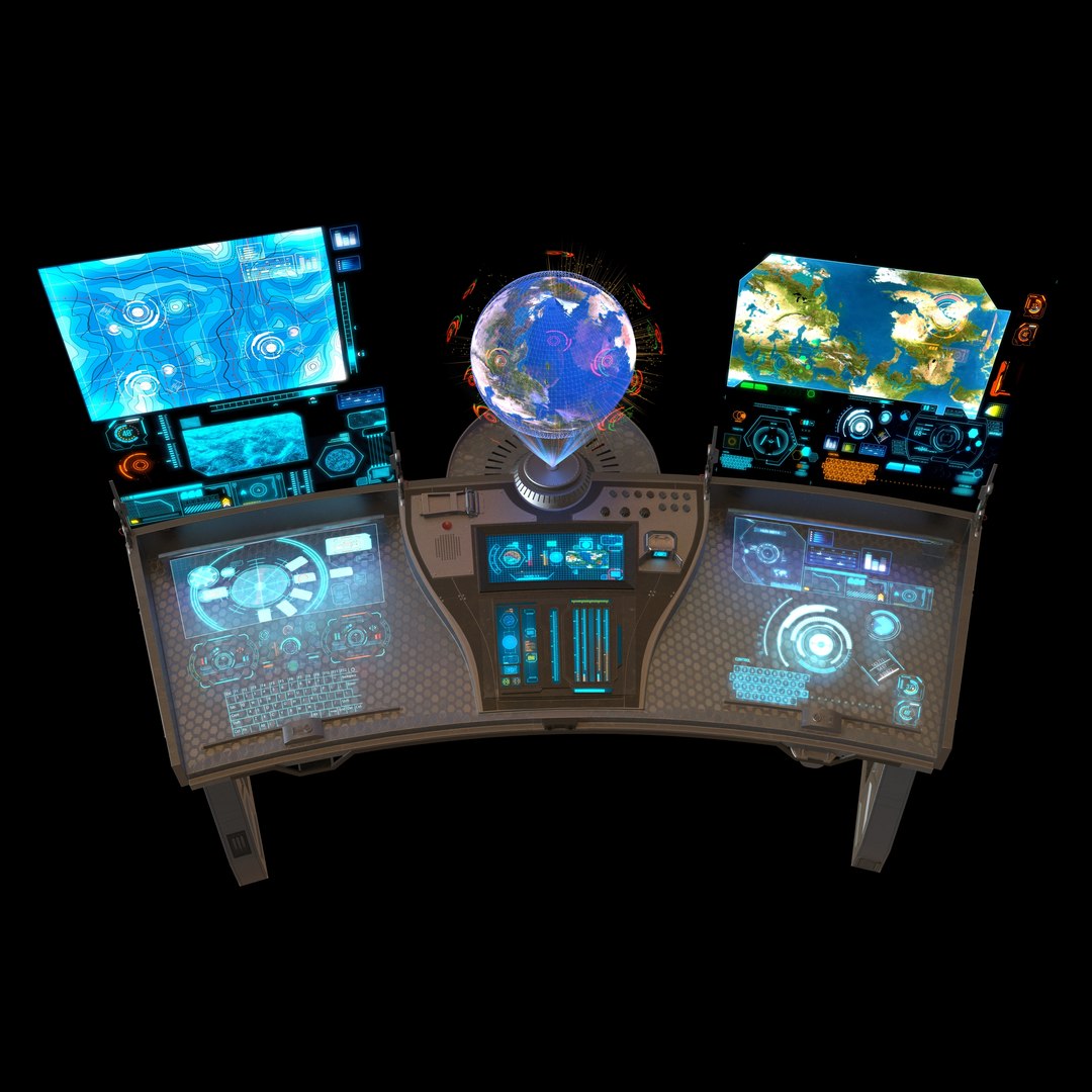 Sci Fi Command Panel 3d Max