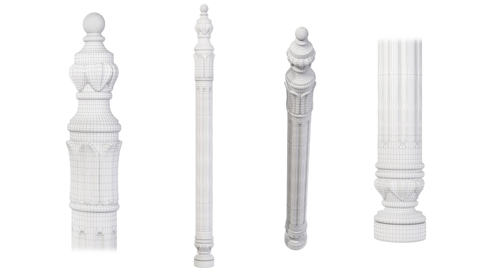 3D Classic Baluster 01 - TurboSquid 2066895
