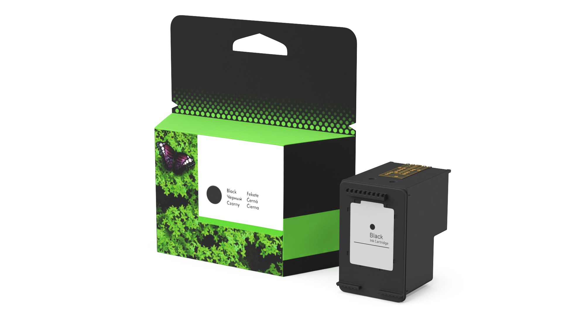 Box With Ink Cartridge Black 3D Model - TurboSquid 2164188