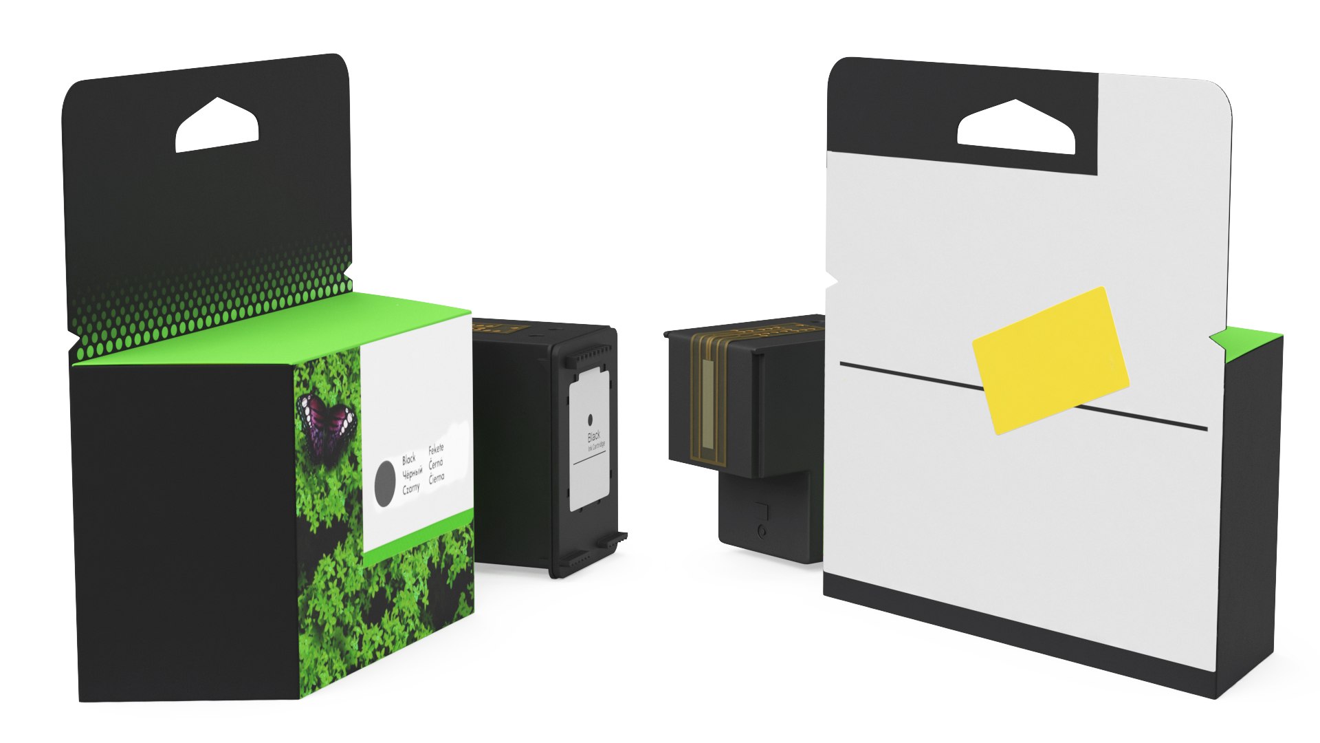 Box With Ink Cartridge Black 3D Model - TurboSquid 2164188