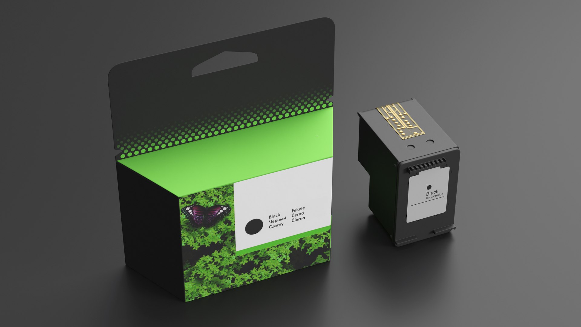 Box With Ink Cartridge Black 3D Model - TurboSquid 2164188