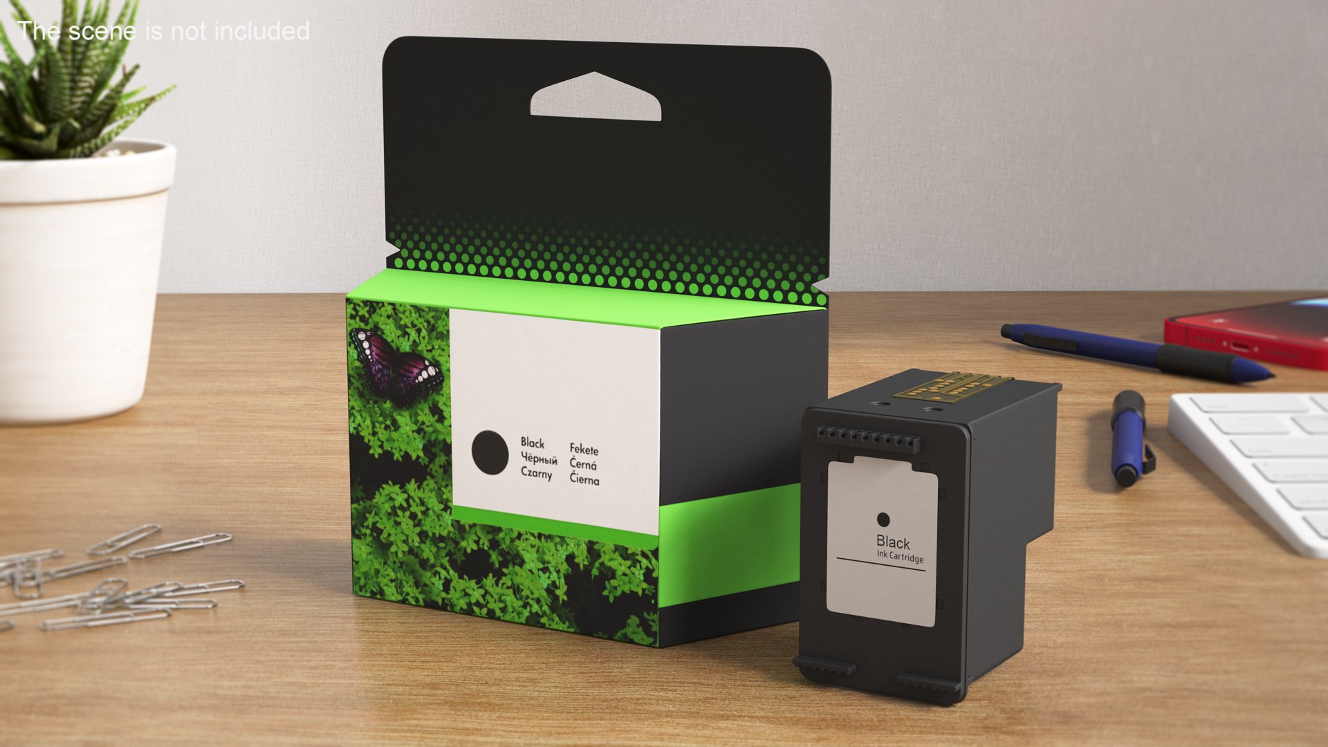 Box with Ink Cartridge Black 3D model - TurboSquid 2164188