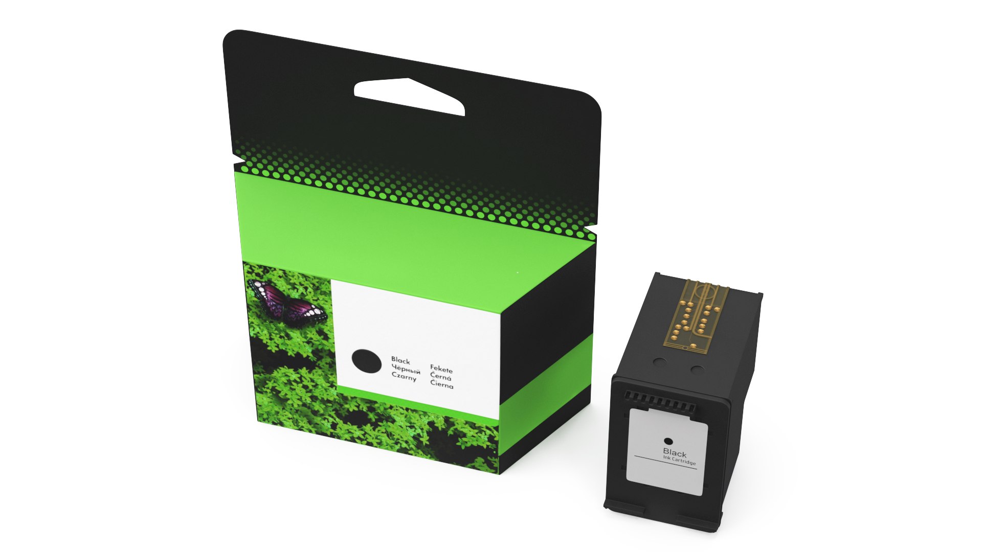 Box With Ink Cartridge Black 3D Model - TurboSquid 2164188
