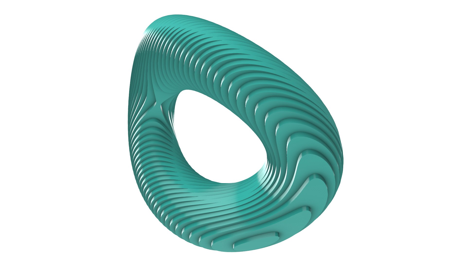 3D Sci-Fi Contour Form 04 - TurboSquid 2189160