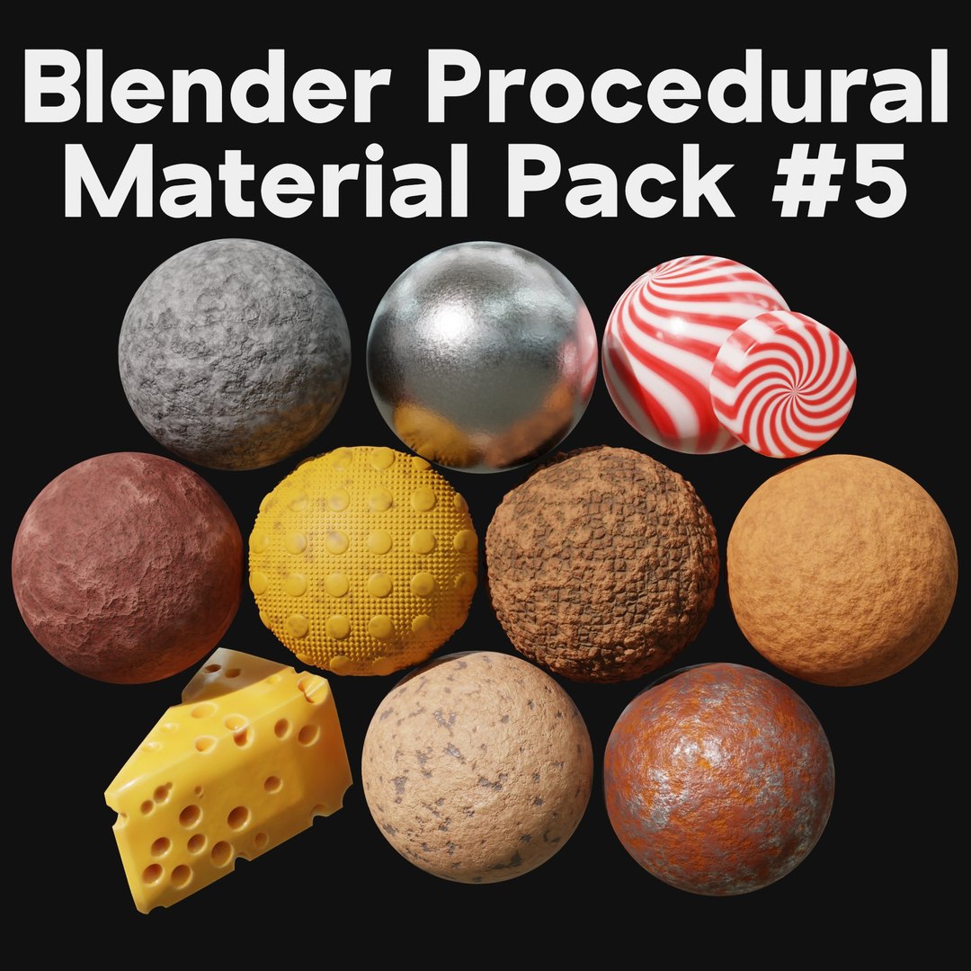3D Blender Procedural Material Pack 5 Model - TurboSquid 1844539