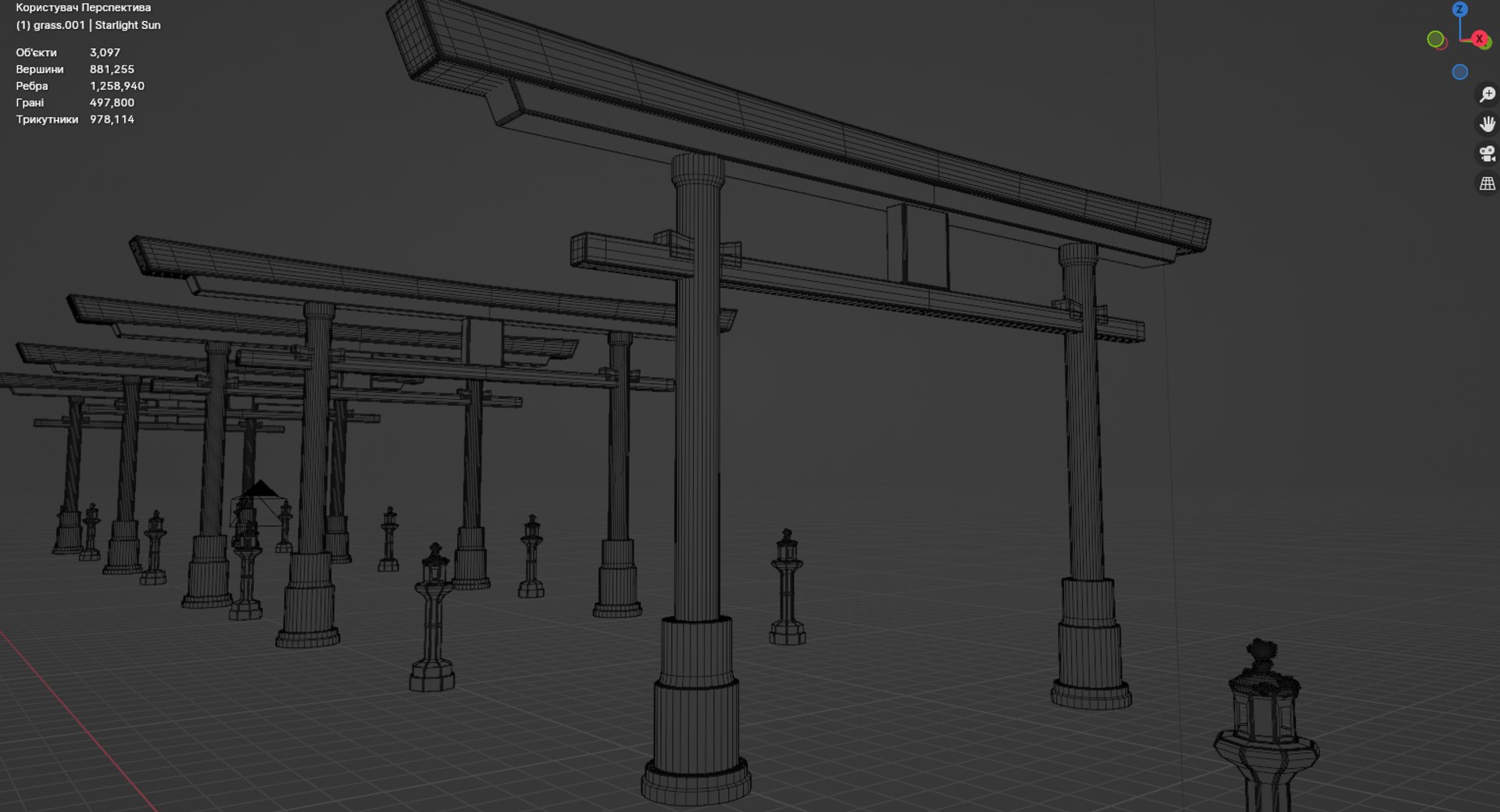 3D Model Japanese Torii Road - TurboSquid 2208980