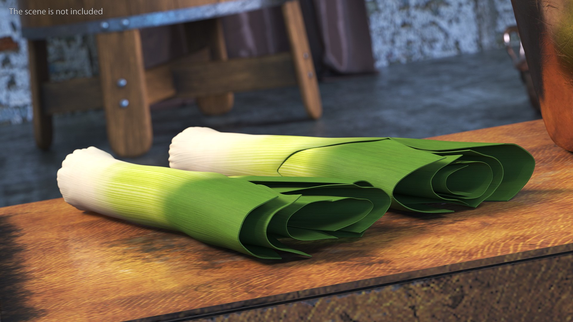 Cleaned And Cuted Leeks 3D - TurboSquid 1769274