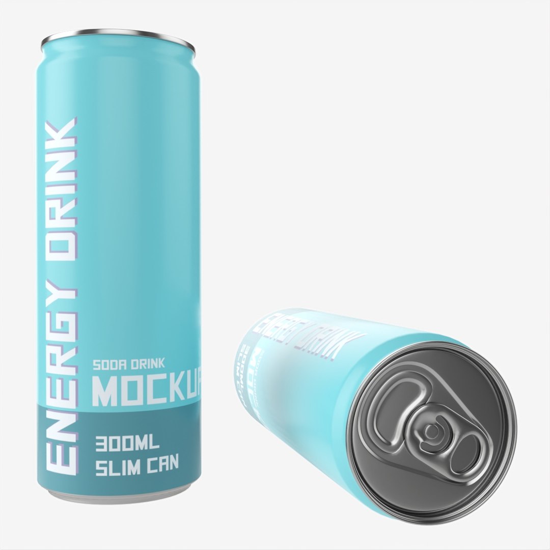 3D Beverage Slim Can 300ml Mockup - TurboSquid 2151272