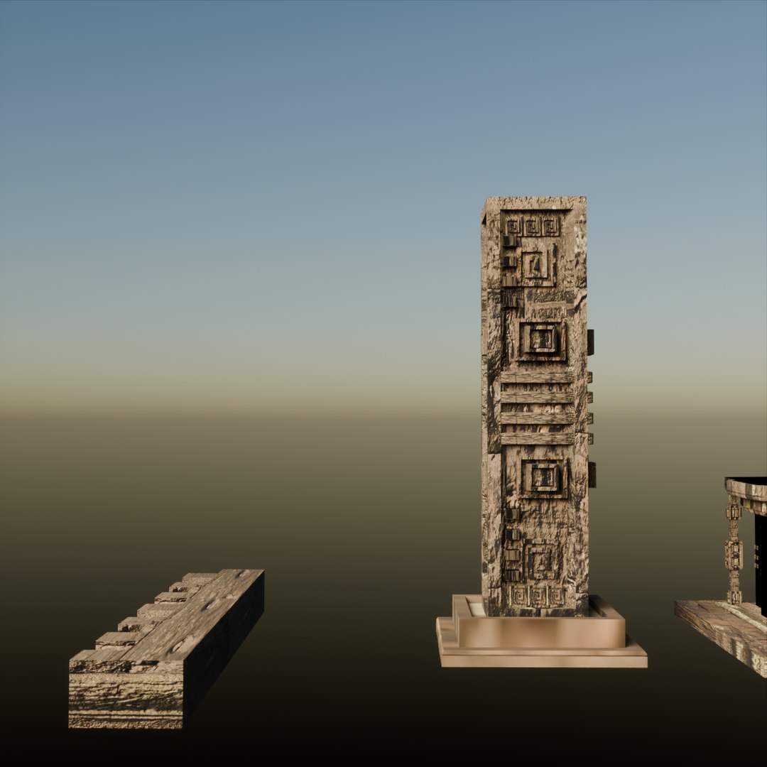 Temple Asset Pack 3D Model Low-poly 3D Model 3D Model - TurboSquid 2198286