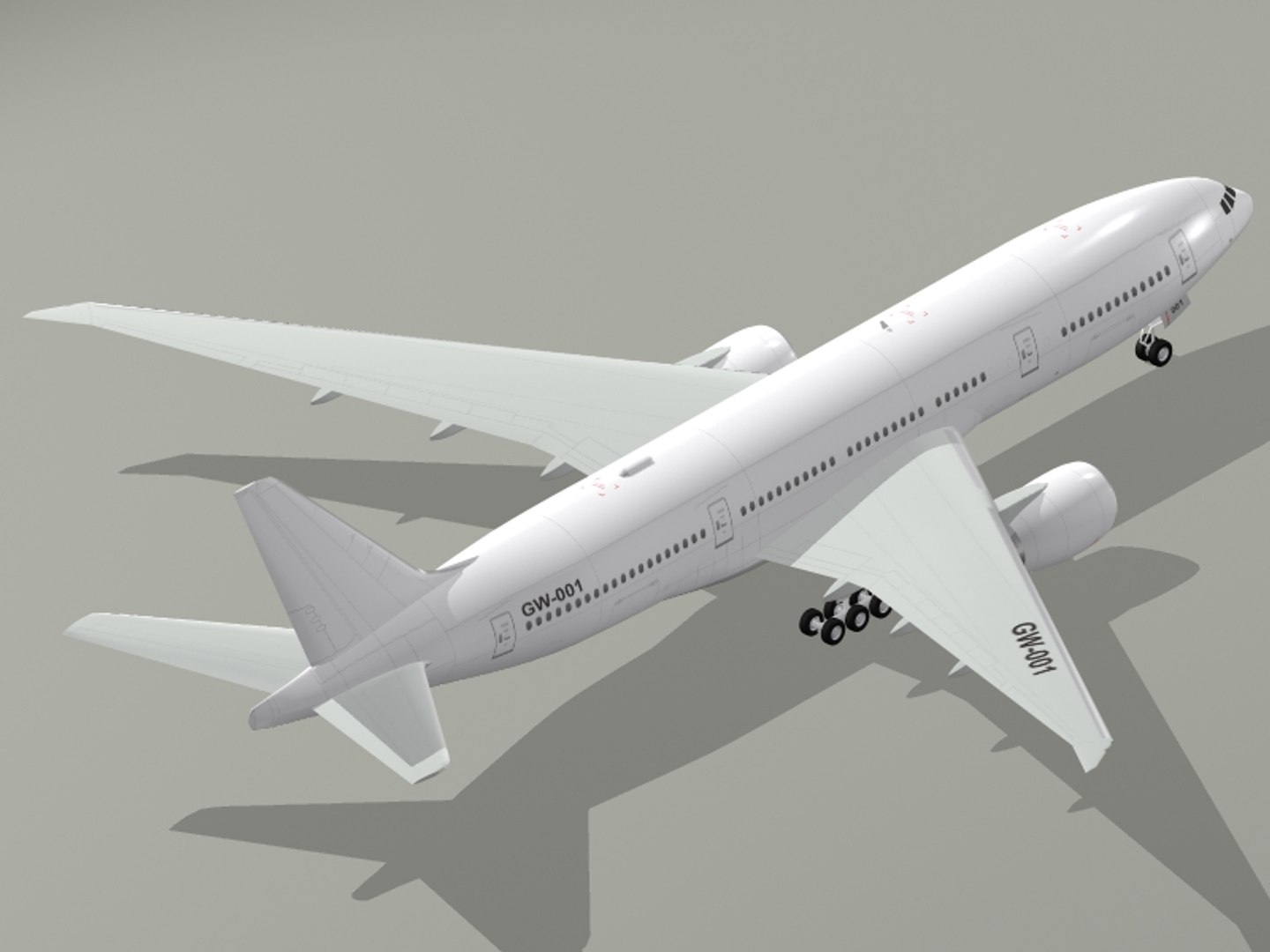 3d Boeing 777-200 Lr 777 Model