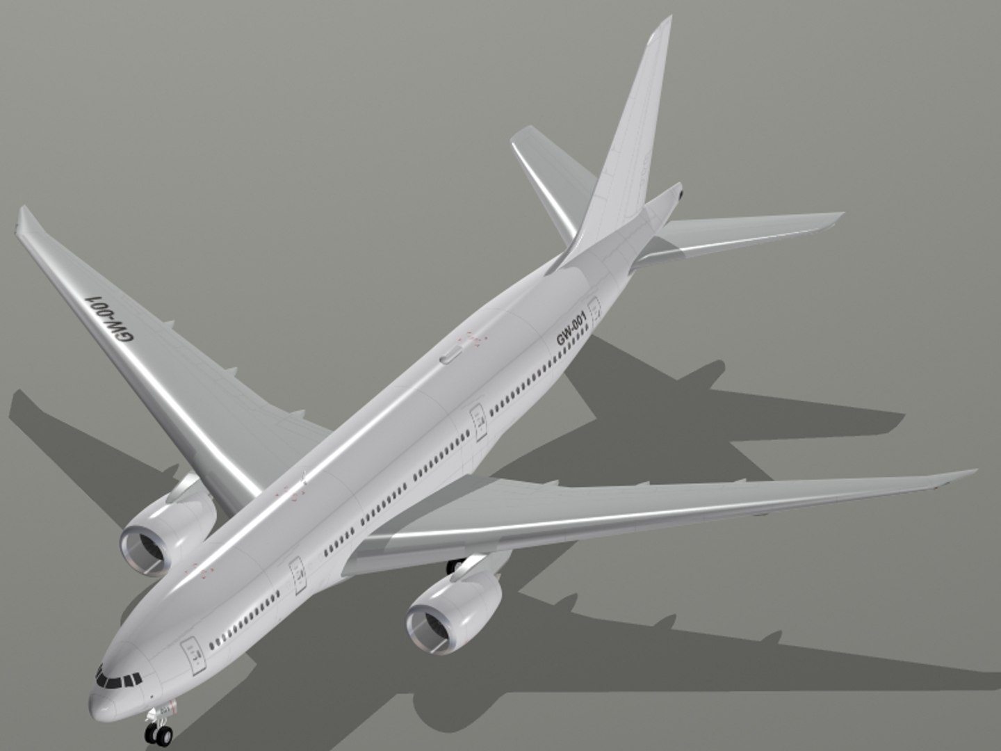 3d Boeing 777-200 Lr 777 Model