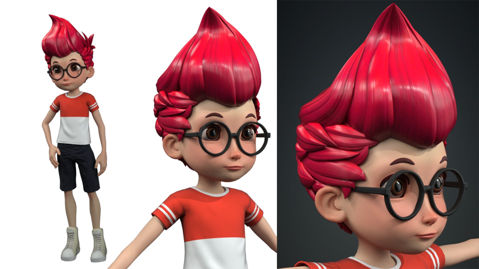 Cartoon Boy Rigged 3D Model Model - TurboSquid 2098310