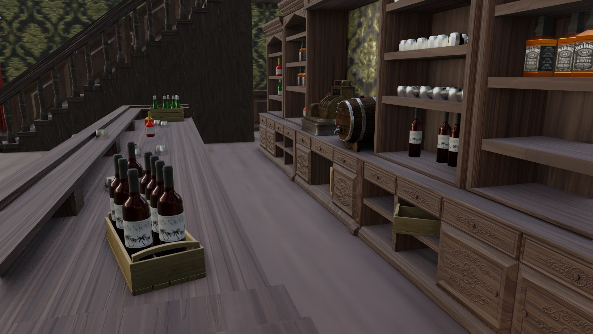 Western Saloon With Interior 3D - TurboSquid 1980448