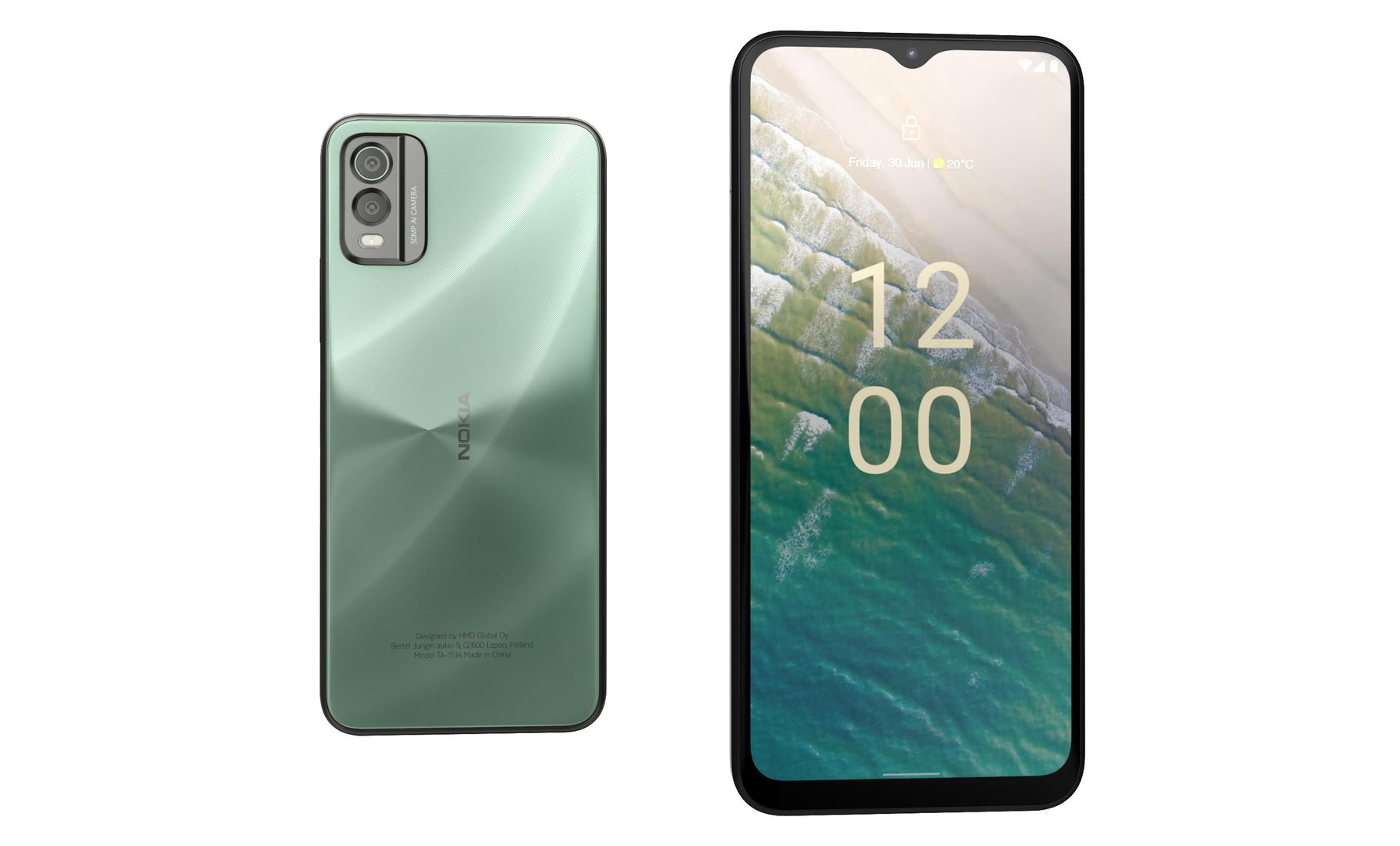 Nokia C32 Autumn Green 3d Turbosquid 2070362