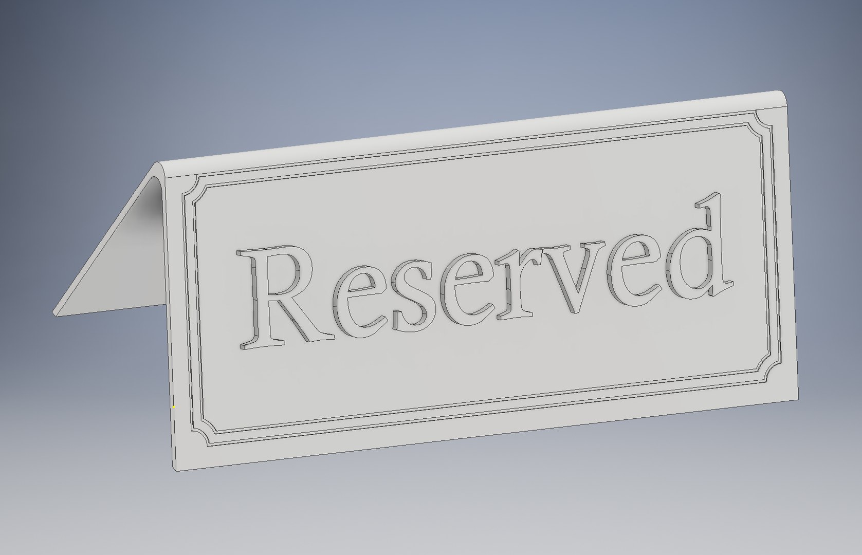 Reserved Table Sign 3D - TurboSquid 2126350