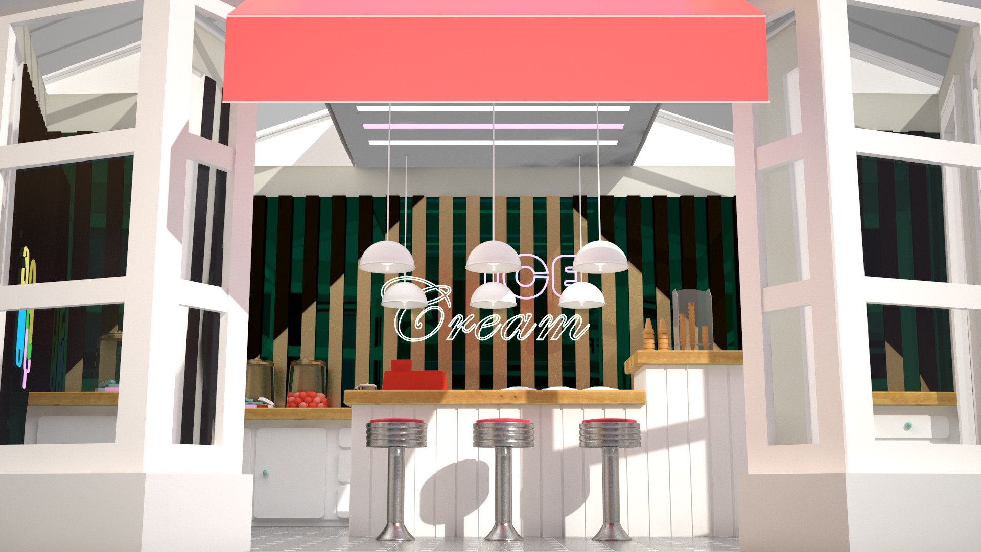 Shopping Street 3D Model - TurboSquid 2092226