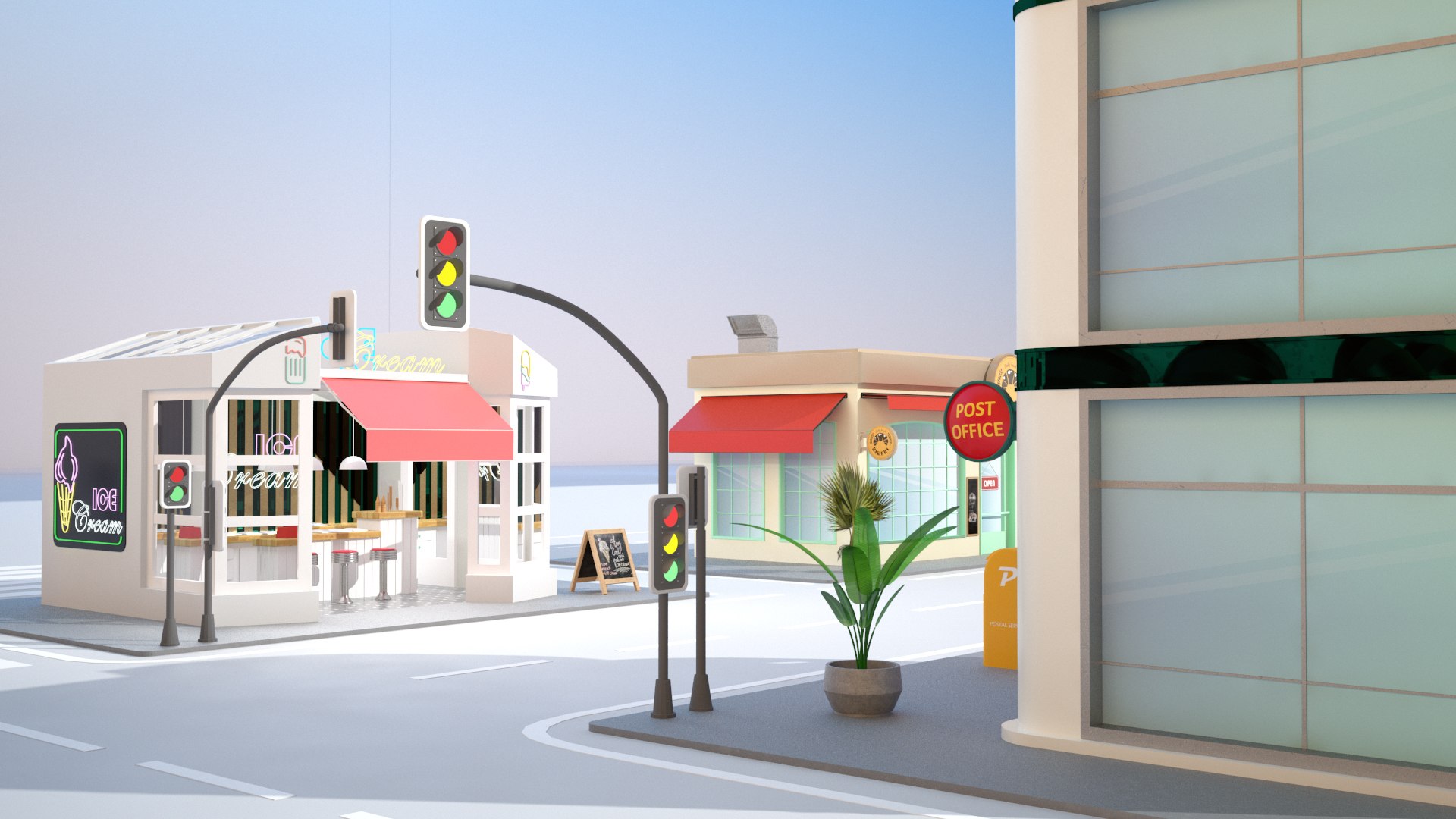 Shopping Street 3D Model - TurboSquid 2092226