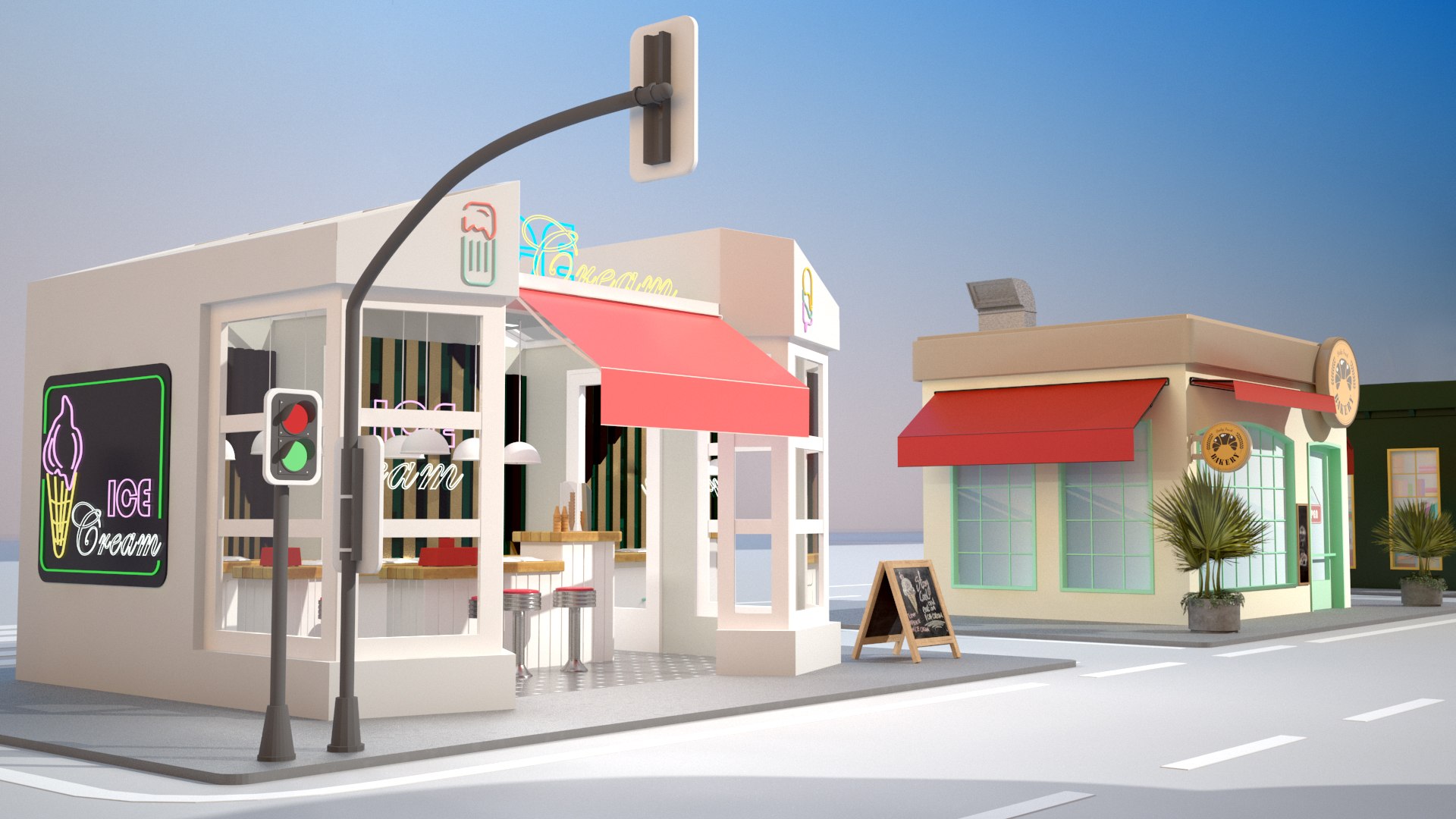 Shopping Street 3D Model - TurboSquid 2092226