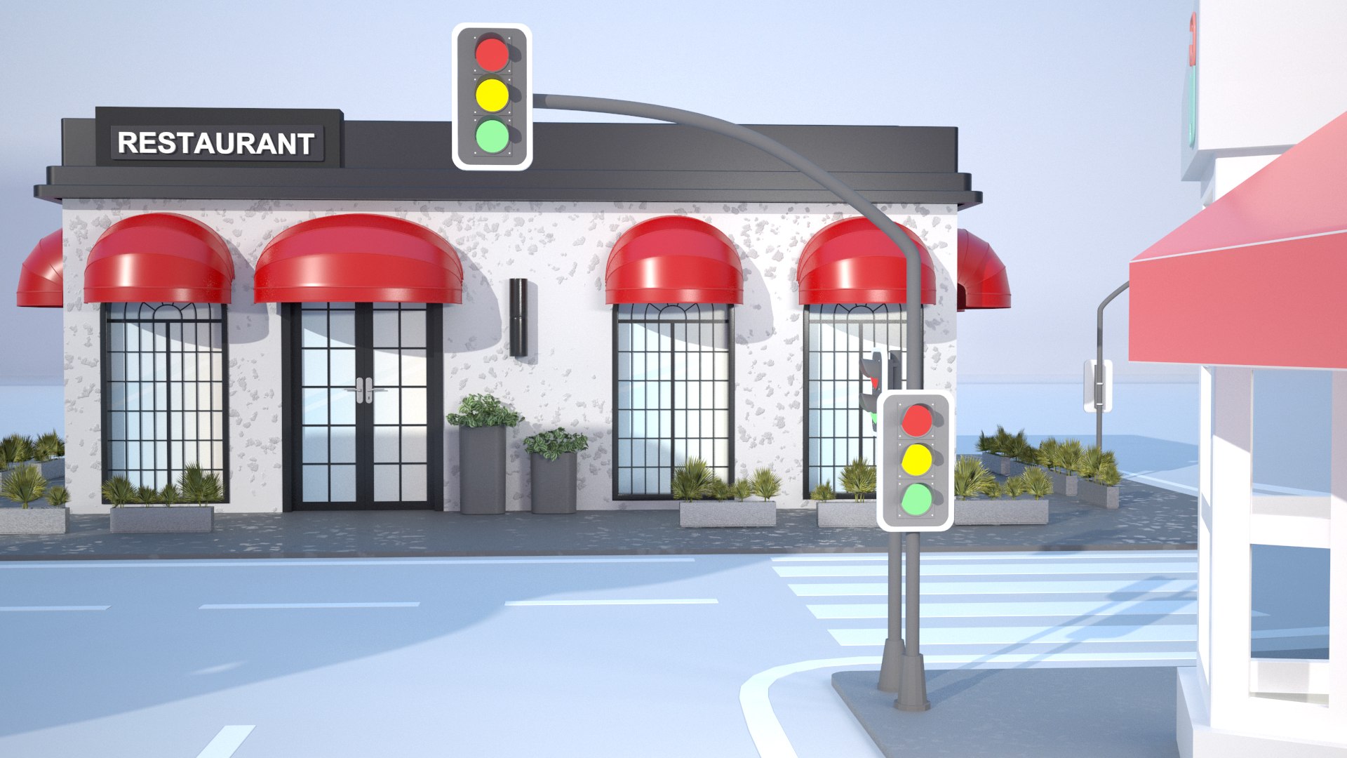 Shopping Street 3D Model - TurboSquid 2092226