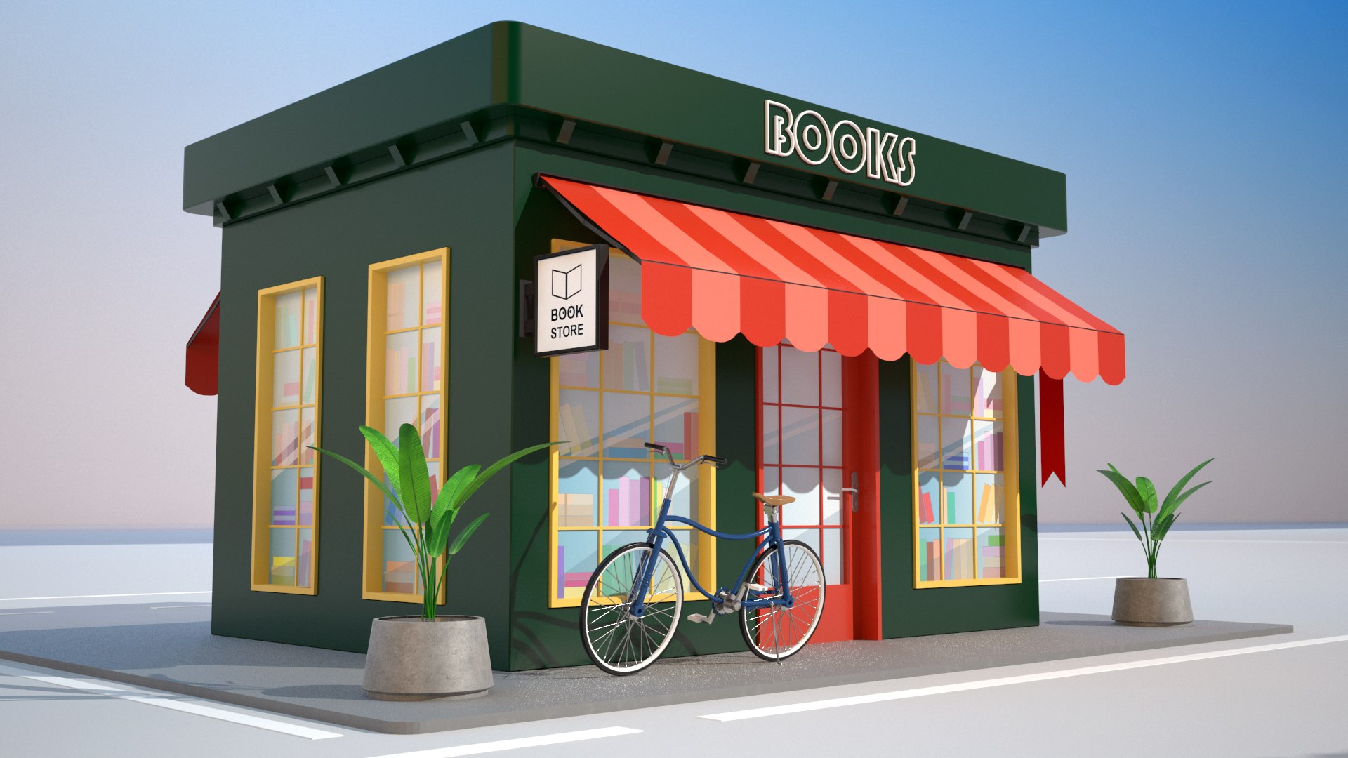 Shopping Street 3D Model - TurboSquid 2092226