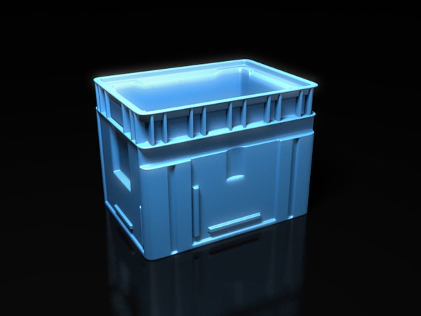 3d crate box model