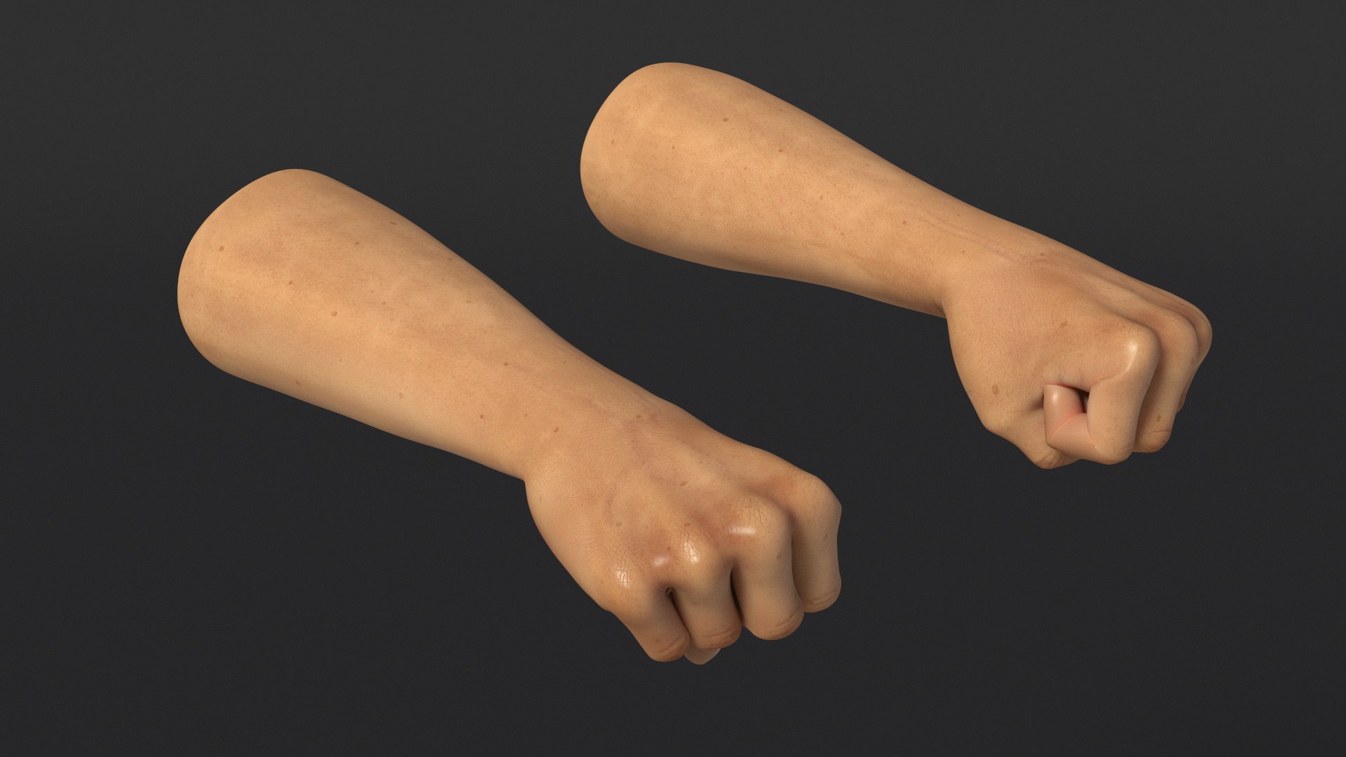 Realistic Human Male Arms With Fists 3D Model - TurboSquid 2325158