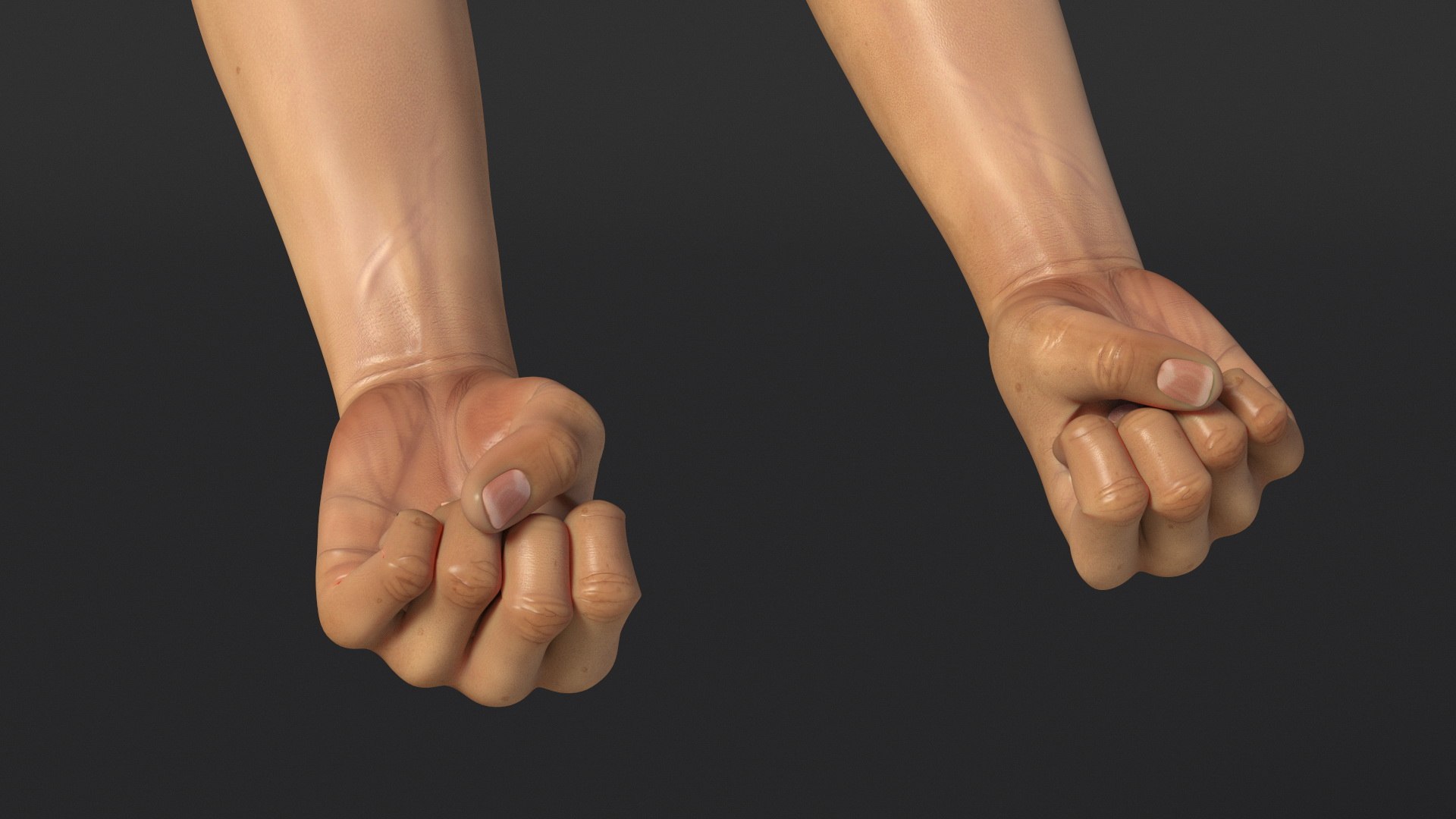 Realistic Human Male Arms With Fists 3D Model - TurboSquid 2325158