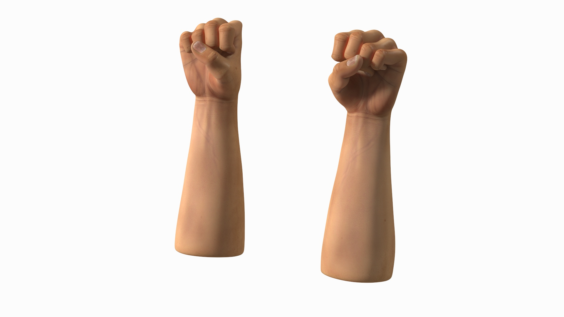 Realistic Human Male Arms With Fists 3D Model - TurboSquid 2325158