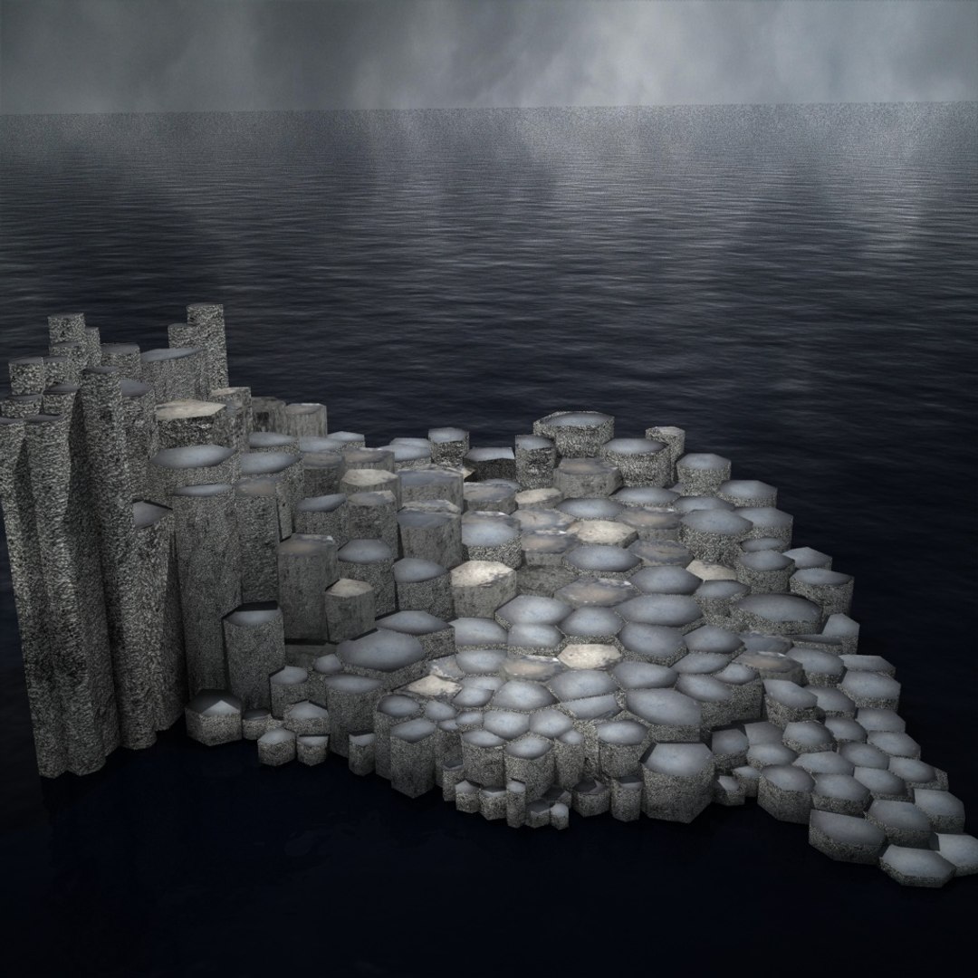 Hexagonal Basalt Stones 3D Model - TurboSquid 1286603