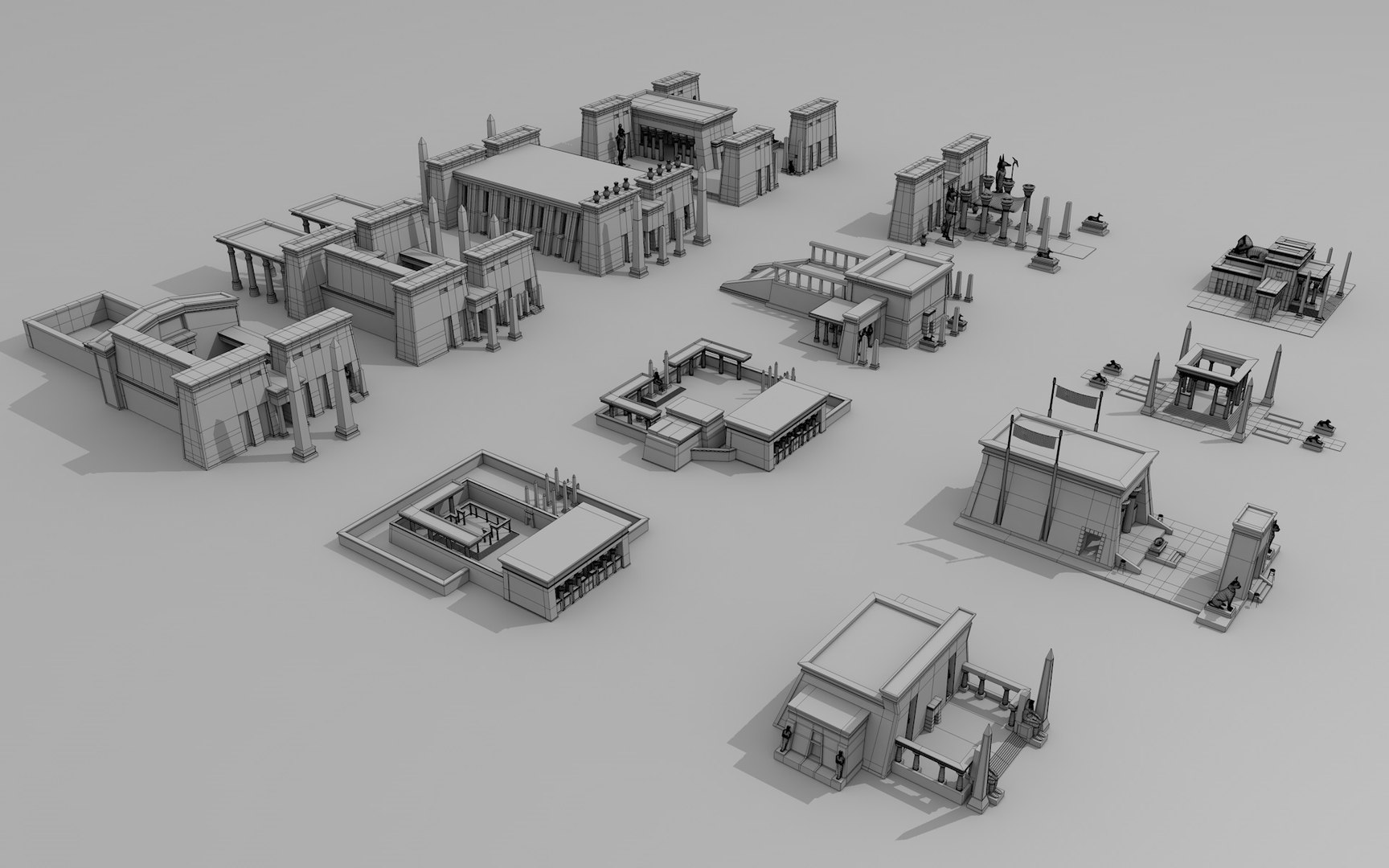 3D Egypt Building Pack model - TurboSquid 1775490