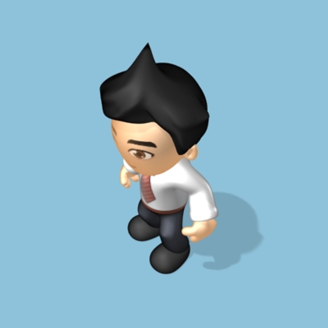 Simple Male Cartoon 3d Max
