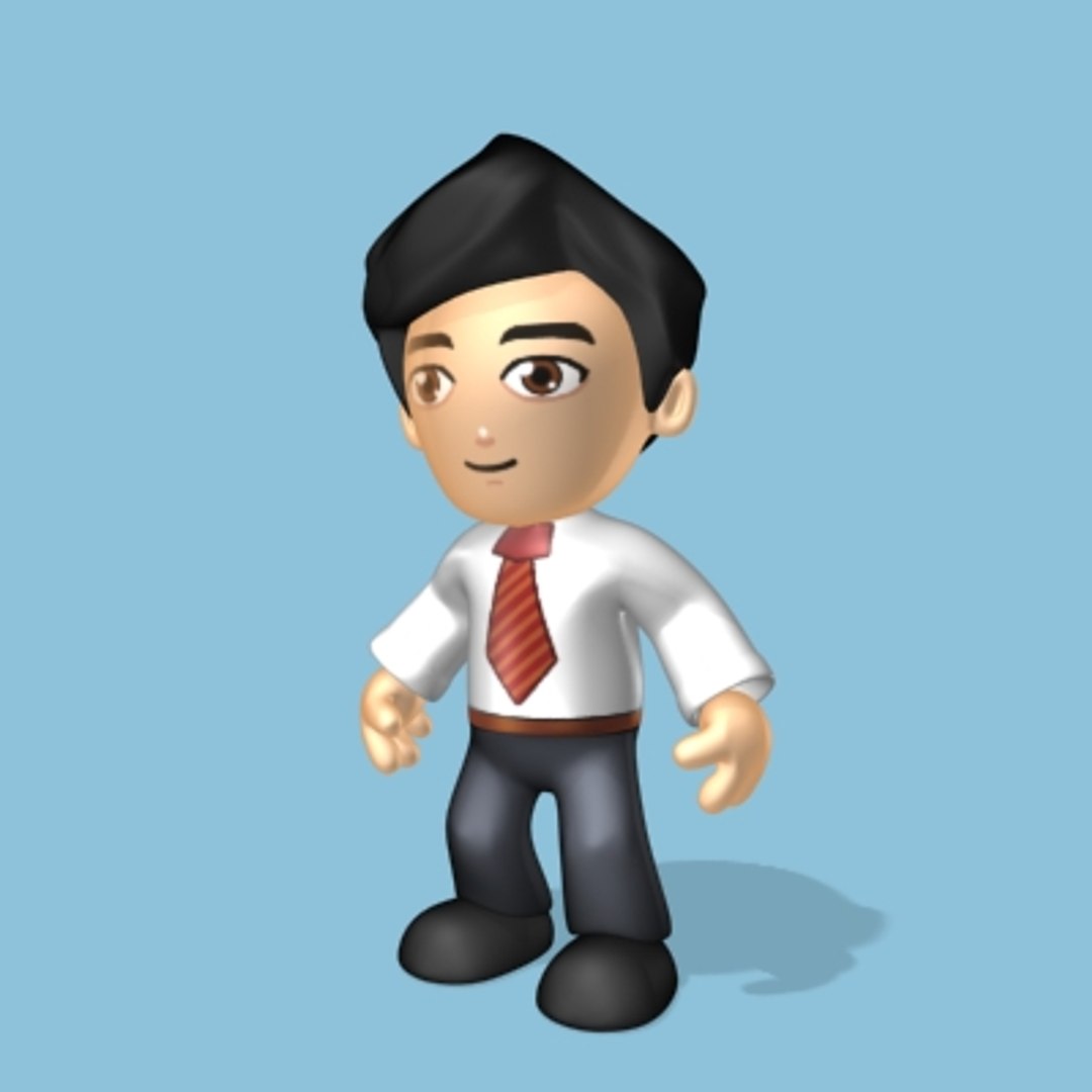 Simple Male Cartoon 3d Max