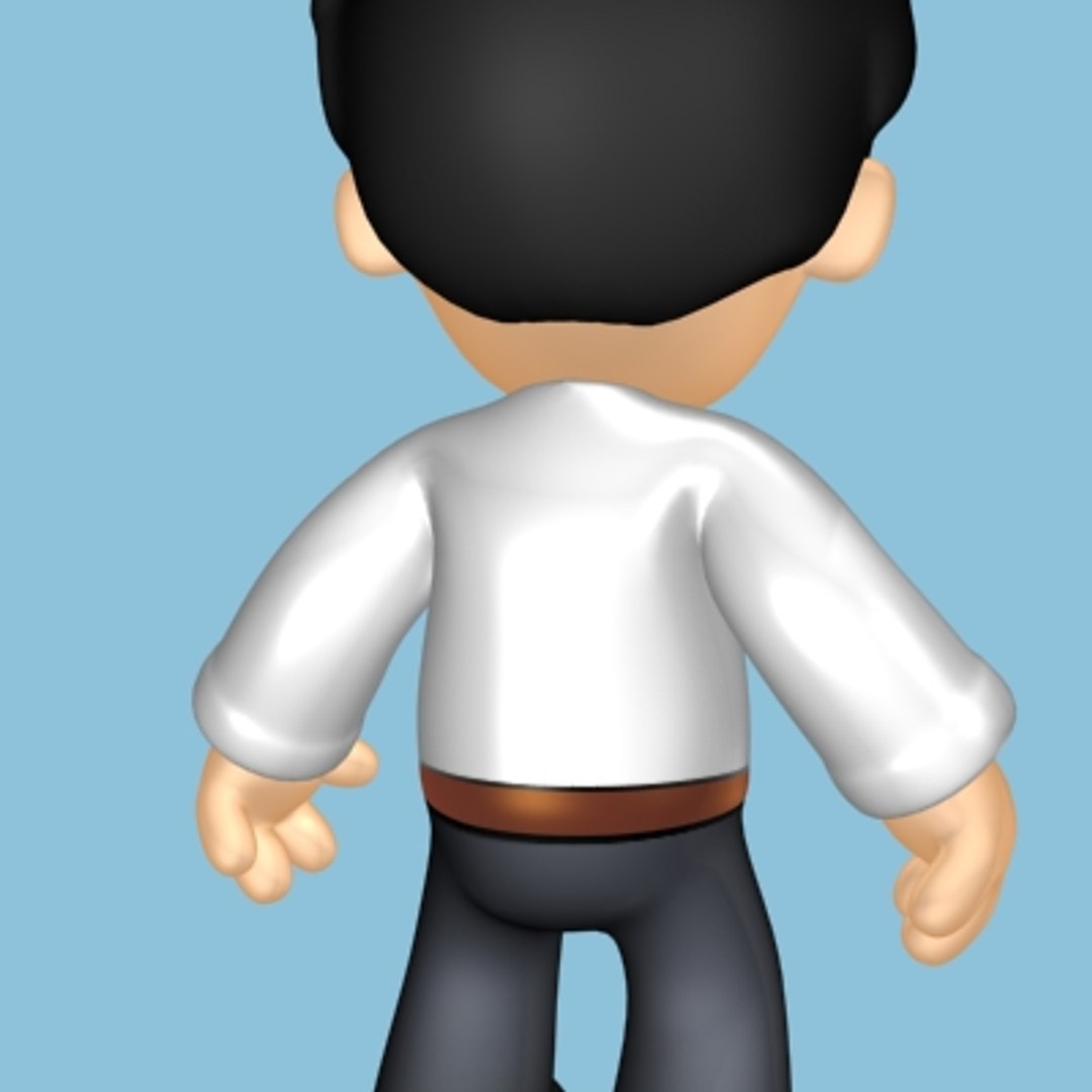 Simple Male Cartoon 3d Max