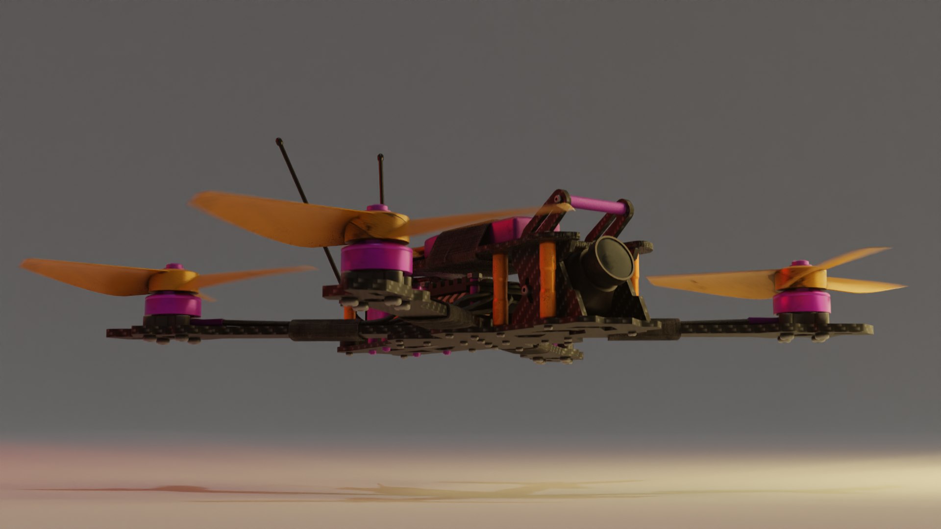 FPV Freestyle Quadcopter clear purple model - TurboSquid 1965404