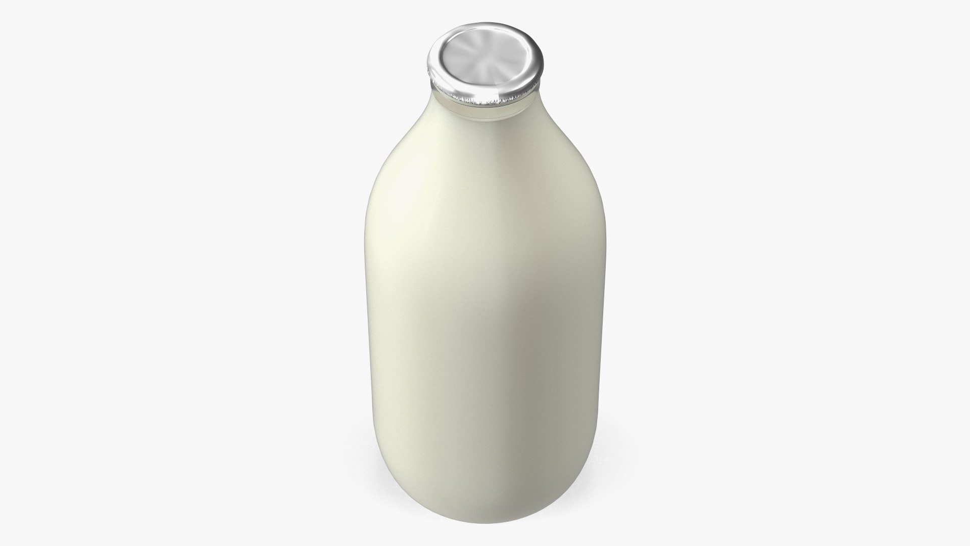 3D Glass Bottle Of Whole Milk Bottle With Foil Top - TurboSquid 2202506