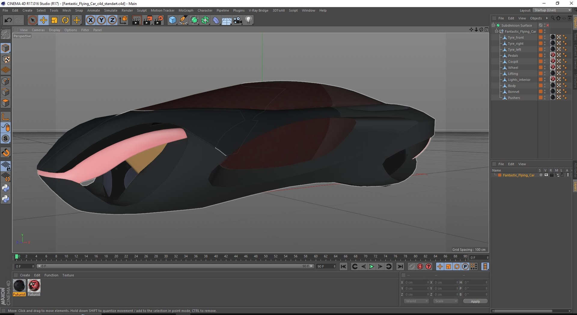 3D Fantastic Flying Car Model - TurboSquid 2210704