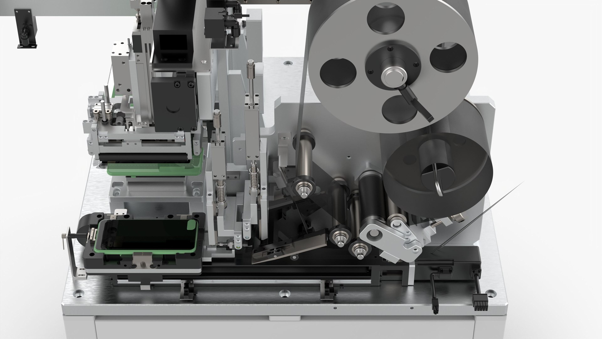 3D Automatic Front Side Bottom Film Sticking Machine - TurboSquid 2025601