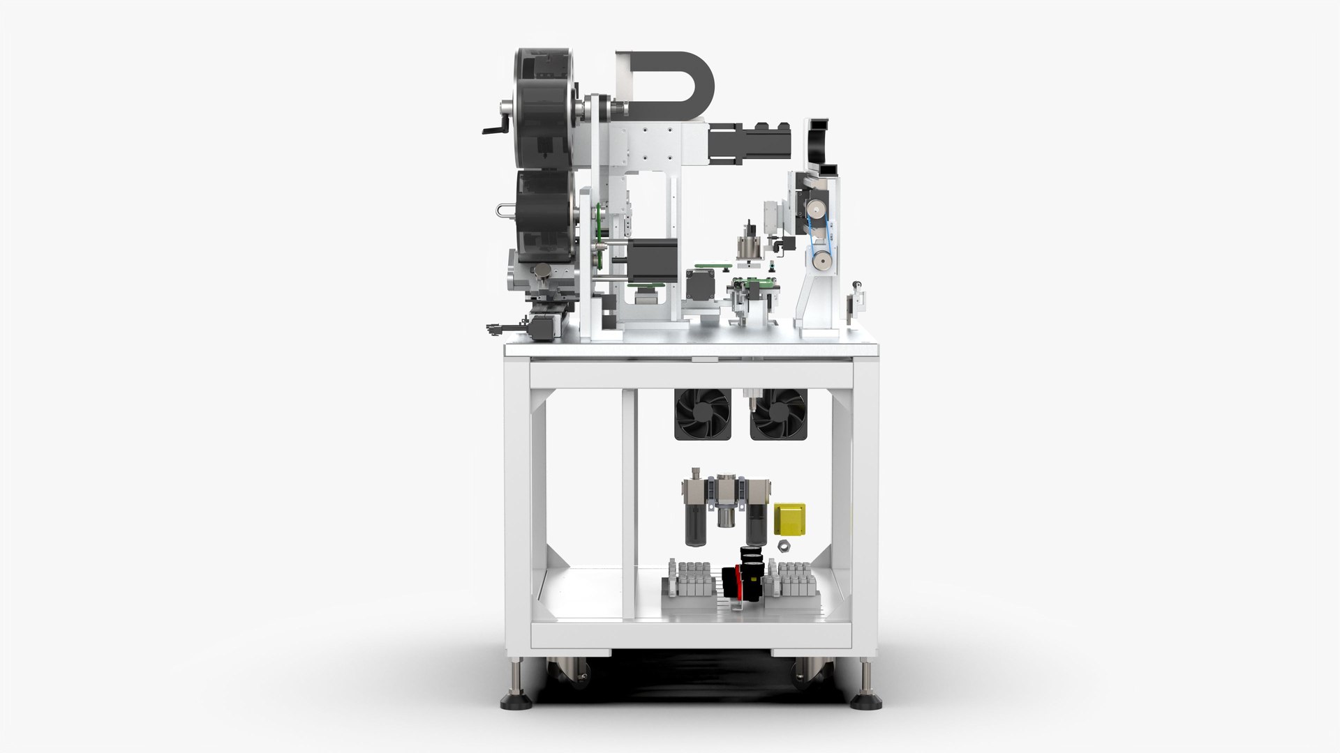 3D Automatic Front Side Bottom Film Sticking Machine - TurboSquid 2025601