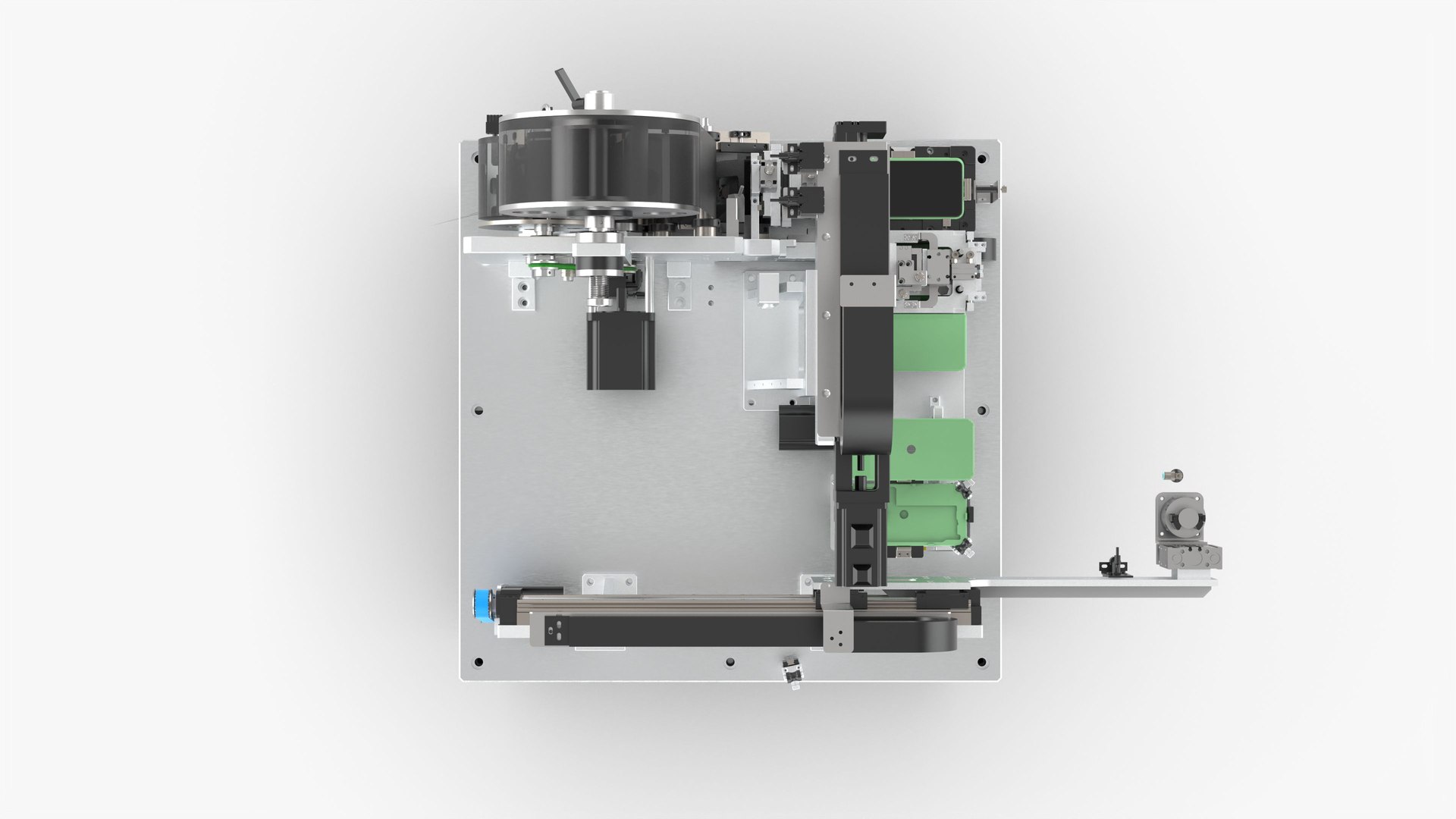 3D Automatic Front Side Bottom Film Sticking Machine - TurboSquid 2025601