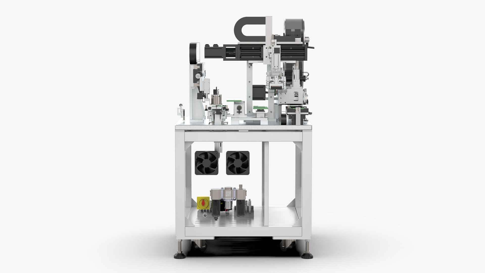 3D Automatic Front Side Bottom Film Sticking Machine - TurboSquid 2025601