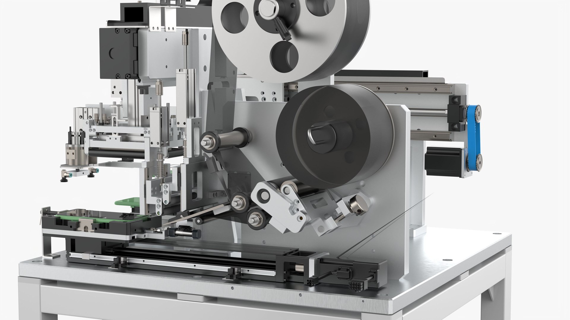 3D Automatic Front Side Bottom Film Sticking Machine - TurboSquid 2025601