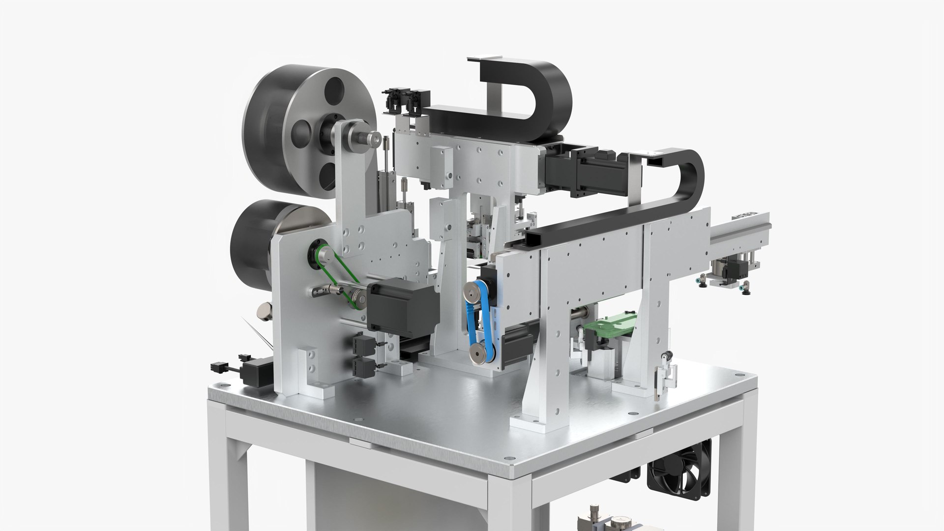 3D Automatic Front Side Bottom Film Sticking Machine - TurboSquid 2025601