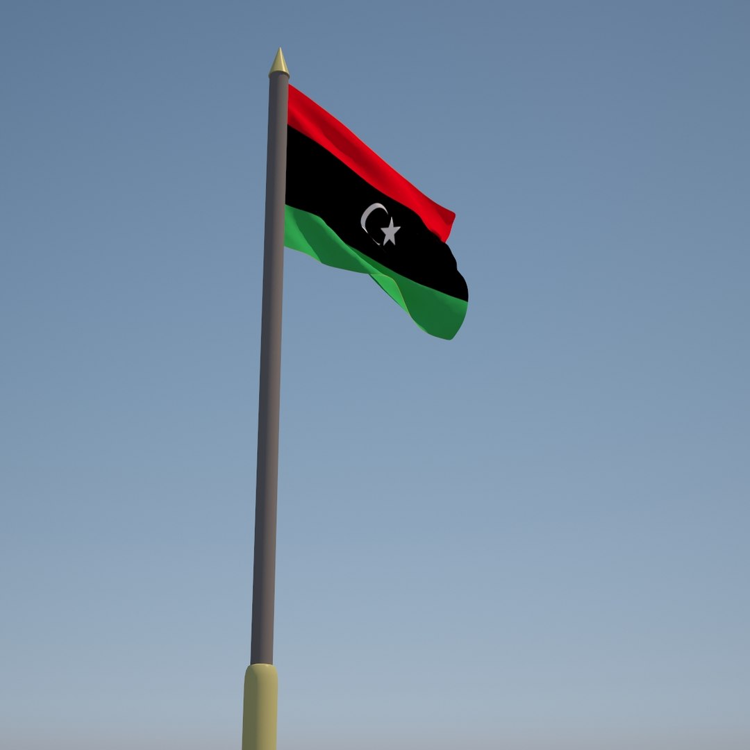Flag Libya - Animation 3D Model - TurboSquid 1190981
