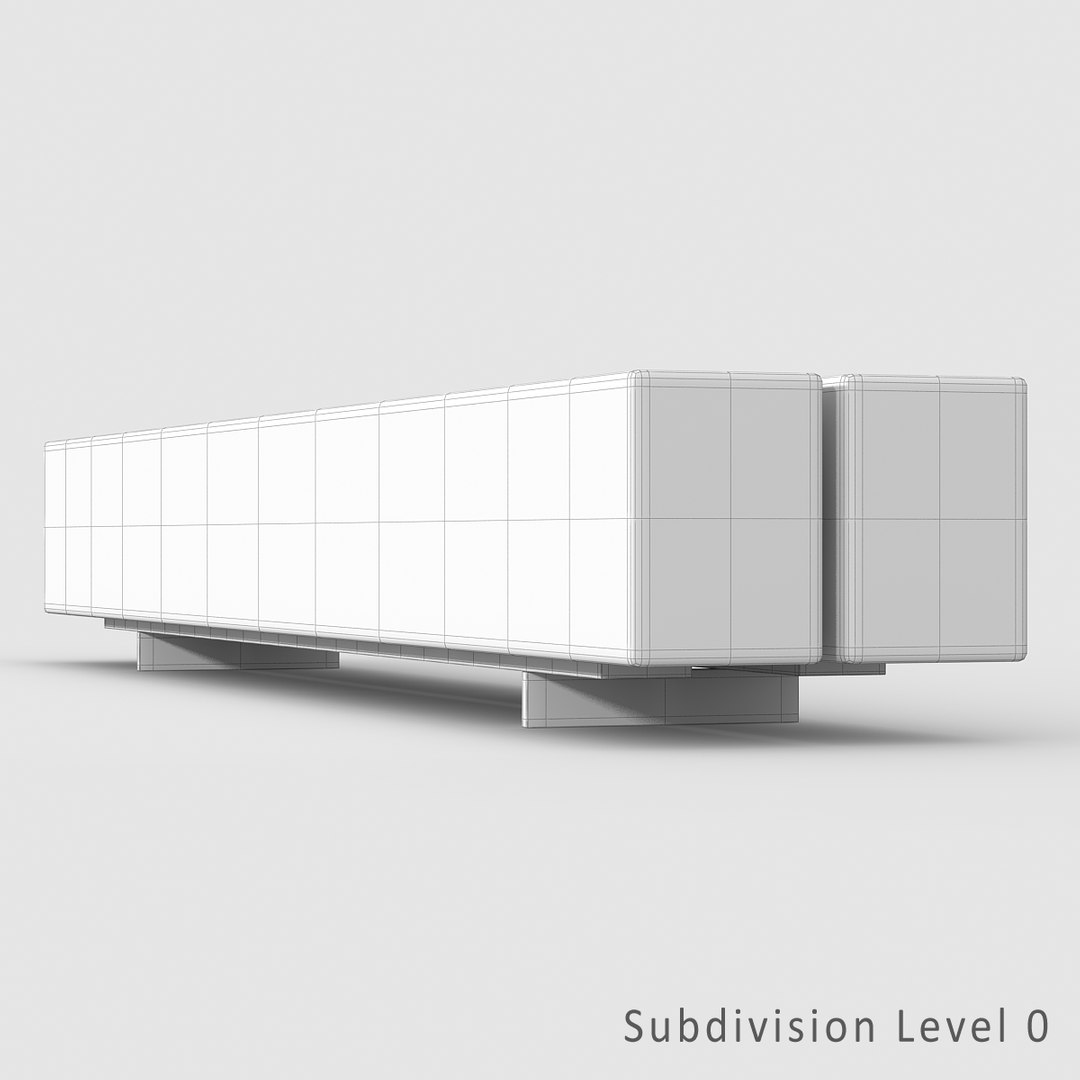 Free Modern Stone Bench 3d Model