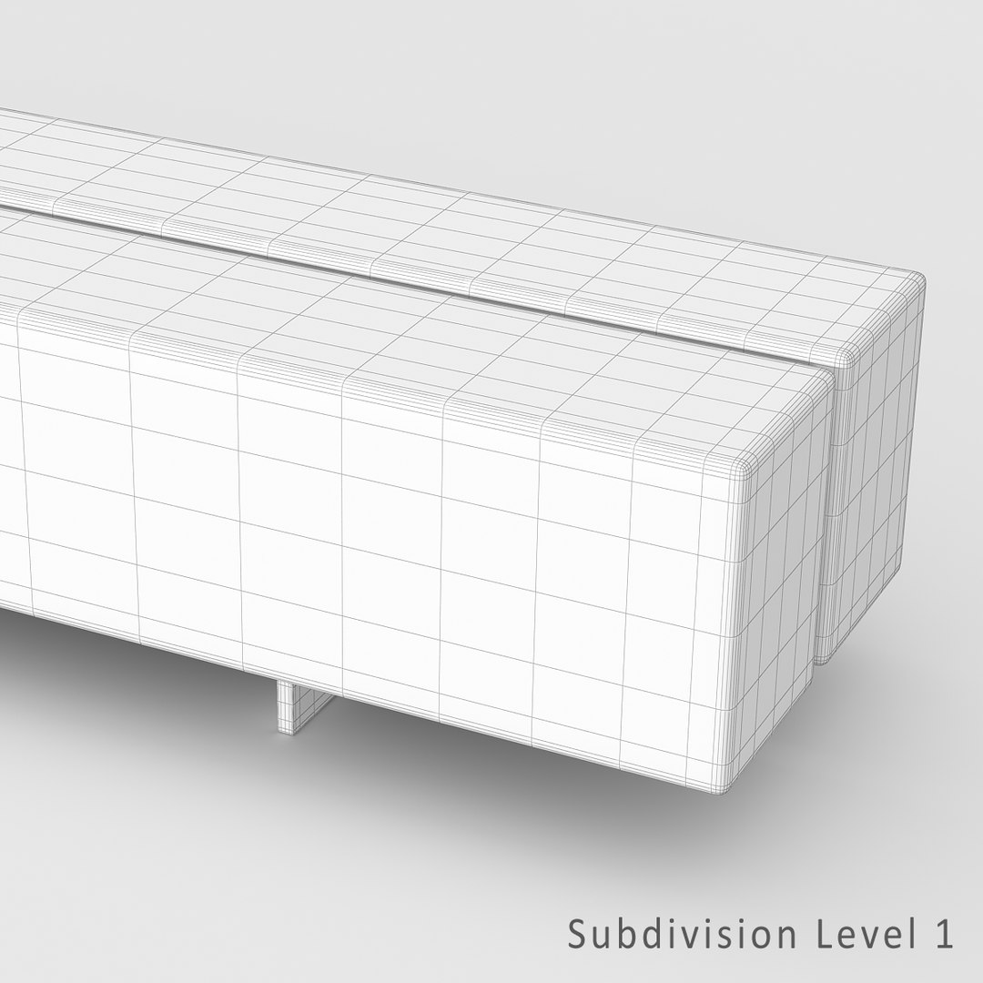 Free Modern Stone Bench 3d Model