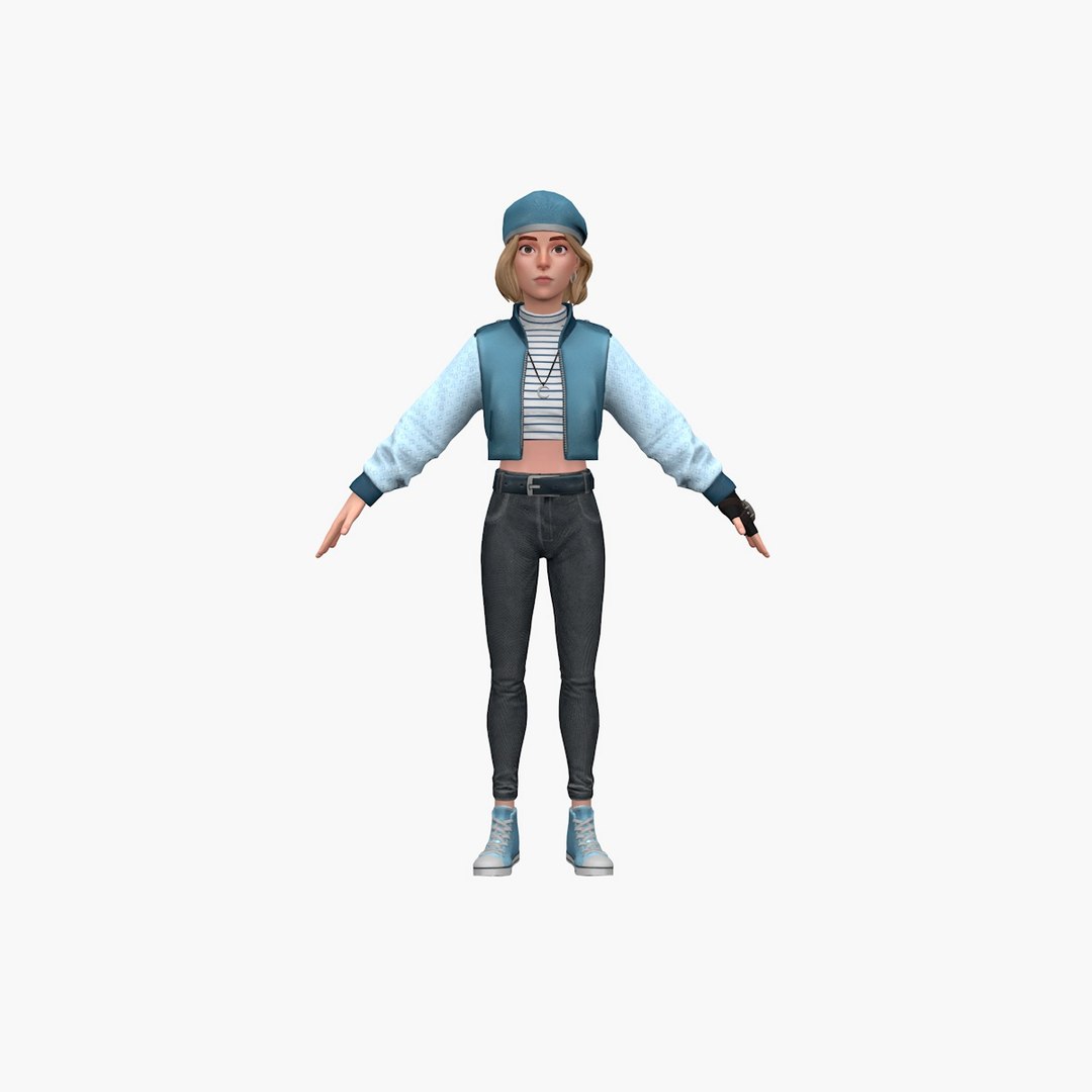 3D Cartoon Kate - TurboSquid 1838164