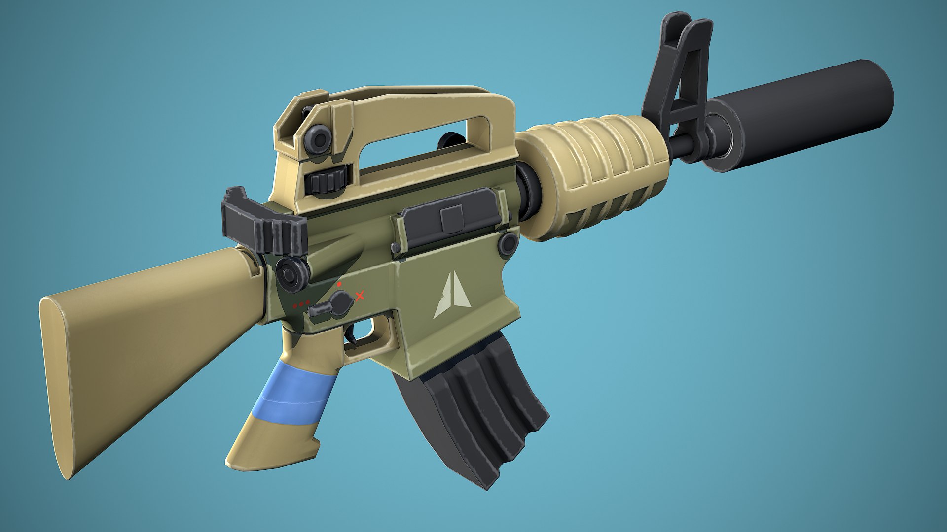 Stylized M4A1 Low Poly 3D - TurboSquid 1831952