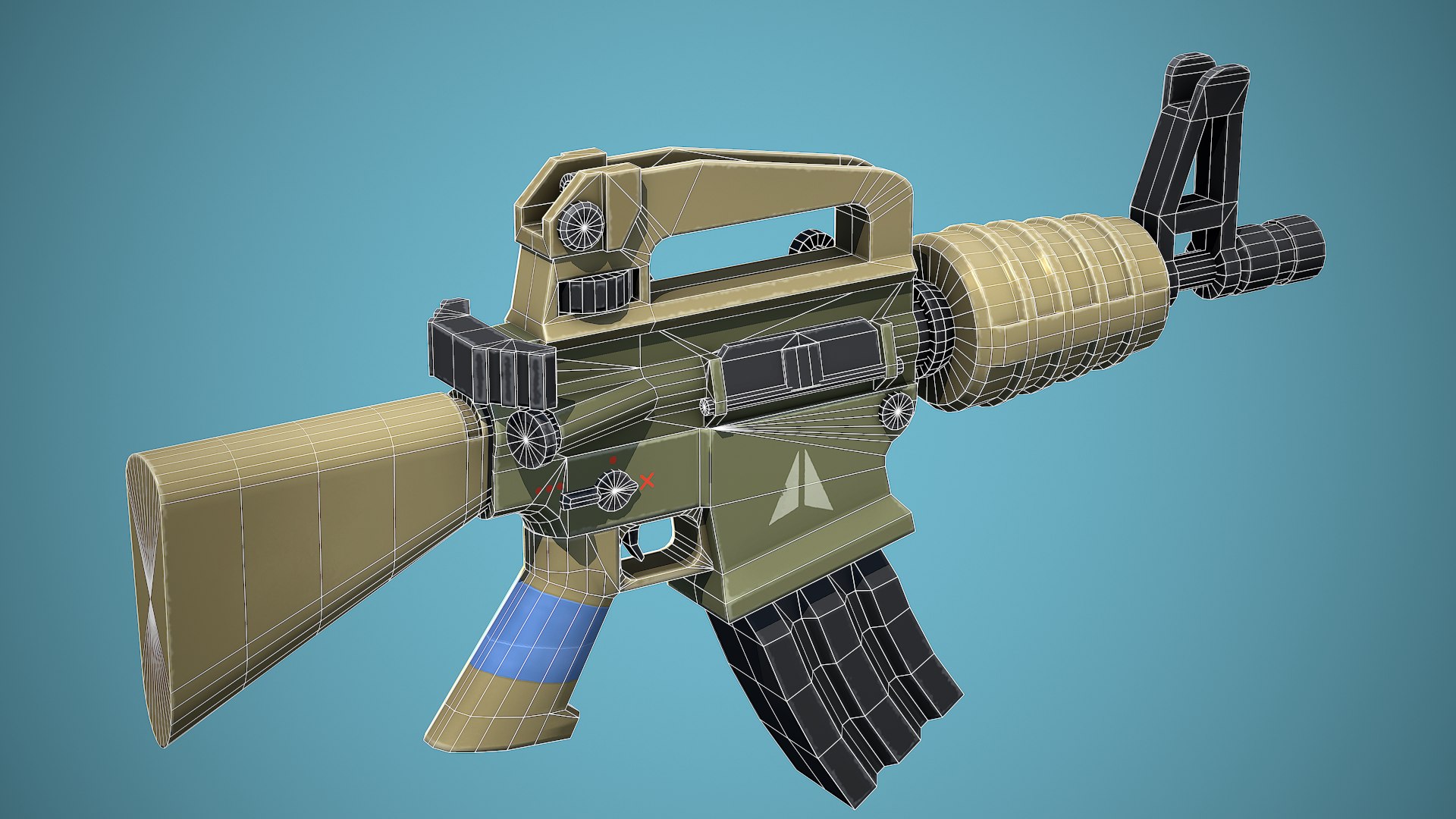 Stylized M4A1 Low Poly 3D - TurboSquid 1831952